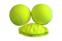 China Jumbo Inflated Tennis Ball 9.5 inch Pet Toy Custom Logo Polyester Felt Rubber Bladder for sale