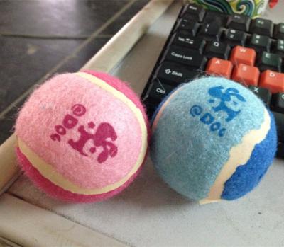 China Natural Rubber Pet Tennis Balls for Dogs and Cats 5000pcs Custom Logo for sale