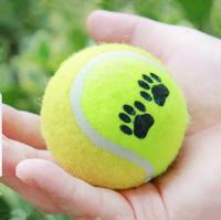 China Natural Rubber Pet Tennis Balls 5000pcs Custom Logo Dog Balls Safe Non Toxic for sale