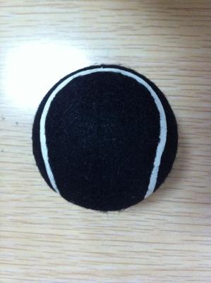 China Black Pet Tennis Ball 40mm Natural Synthetic Rubber Dog Toy Safe Non Toxic for sale