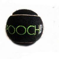 China Black Pet Tennis Ball 40mm Natural Synthetic Rubber Dog Toy Safe Non Toxic for sale