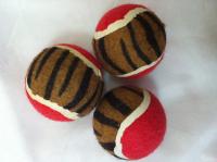 China Natural Rubber Pet Tennis Balls 65mm Safe Dog Balls for Play and Training for sale