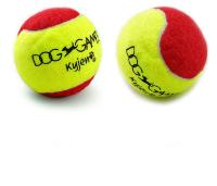 China Custom Logo Pet Tennis Balls 26mm 32mm Non Toxic Natural Rubber Dog Balls for sale