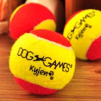 China Custom Logo Pet Tennis Balls 60mm Natural Rubber Dog Balls Safe Non Toxic for sale