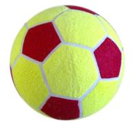 China Large Inflatable Ball 9.5 Inch Pet Toy Tennis Ball Custom Logo Polyester Felt Rubber Bladder for sale