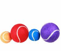 China Custom Made Inflatable Pet Tennis Ball 9.5 Inch Polyester Felt Rubber Bladder for sale