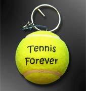 China promotional logo printed tennis ball keychain for sale