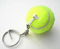 China promotional logo printed tennis ball keychain for sale