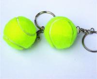 China yellow custom logo tennis ball with keychain for sale