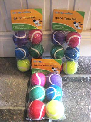 China Custom Logo Pet Tennis Balls 65mm Natural Rubber Dog Balls Safe Non Toxic for sale