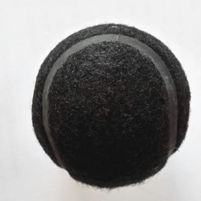 China Custom Logo Black Pet Tennis Balls 26mm Natural Rubber Dog Balls for sale