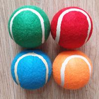China Pet Tennis Balls 26mm 50g Natural Synthetic Rubber Dog Balls Safe Non Toxic for sale