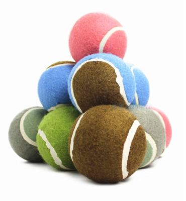 China Custom Logo Full Color Pet Tennis Balls 63mm Non Toxic Rubber Dog Balls for sale