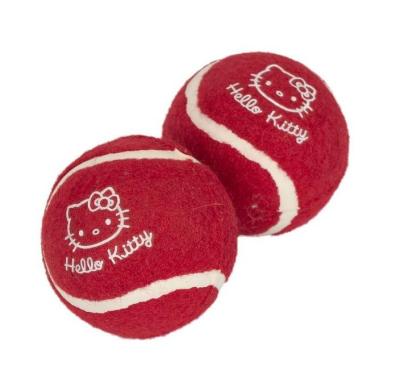 China HELLO KITTY Twin Pack Tennis Balls HK13 Pet Toy Gift 2-Pack 6.7cm for sale