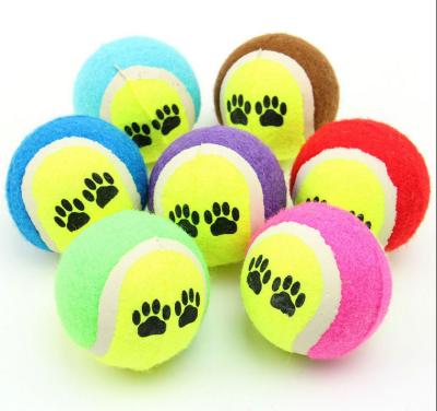 China Natural Rubber Pet Tennis Balls 2.5 Inch Durable Dog Chew Fetch Toys for B2B Export for sale