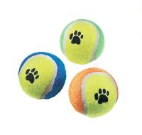 China Custom Logo 2.5 Inch Pet Interactive Training Toy Durable Rubber Tennis Ball for Dogs for sale