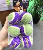 China Purple Pet Squeaky Tennis Ball Dog Toy with Squeaker 2.5 Inch for sale