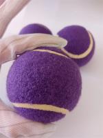China Purple Pet Squeaky Tennis Ball Dog Toy with Squeaker 2.5 Inch for sale