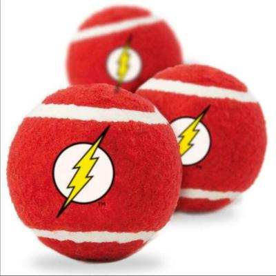 China Custom Logo 2.5 Inch Eco Friendly Rubber Pet Tennis Balls for Dog Exercise Training Throwing Balls for sale