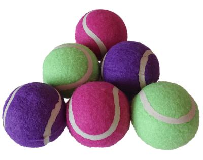 China Purple Pet Squeaky Tennis Ball Dog Toy with Squeaker 2.5 Inch for sale