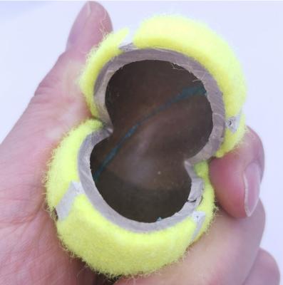 China Wholesale Custom Logo Pet Puzzle Food Dispenser Interactive Tennis Ball Fetch Toy 2 in 1 for sale