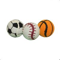 China Interactive Squeaker Dog Ball with Launcher 2.5 Inch 3 Pack for Fetch Play for sale