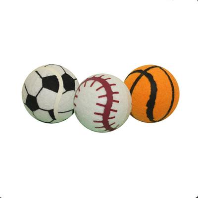 China Interactive Squeaker Dog Ball with Launcher 2.5 Inch 3 Pack for Fetch Play for sale