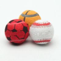 China Interactive Squeaker Dog Ball with Launcher 2.5 Inch 3 Pack for Fetch Play for sale