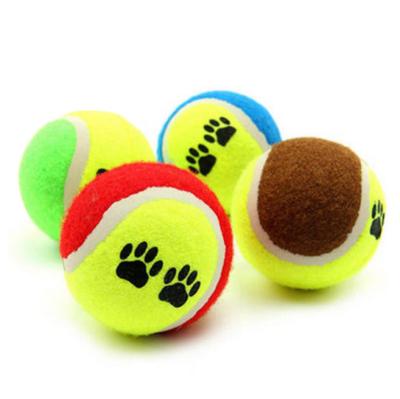 China Squeaky Tennis Ball Dog Toy 2 Pack Non Toxic Natural Rubber Pet Balls for sale