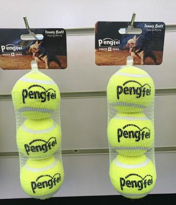 China Natural Rubber Pet Tennis Balls for Dogs 2.5 Inch Non Toxic Safe Dog Balls for Exercise and Fetch for sale