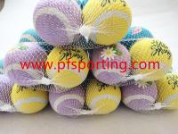 China Interactive Pet Dog Rubber Tennis Ball Toy 6.3cm Diameter Durable Bite Resistant for sale