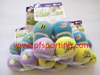 China Interactive Pet Dog Rubber Tennis Ball Toy 6.3cm Diameter Durable Bite Resistant for sale