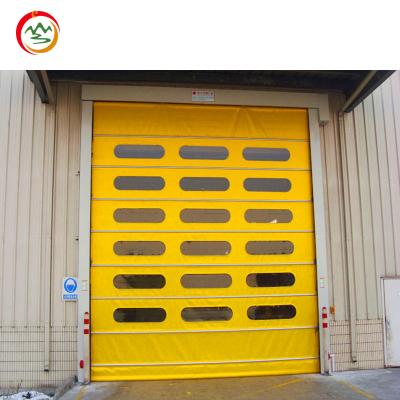 China Custom Industrial PVC Fast Roller Shutter Door with Geomagnetic Induction - 1.0mm PVC, 6-60m Height Range, Wind Resistance 77kg/m² for sale