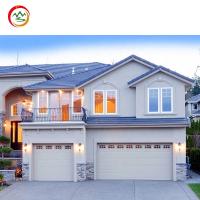 China Modern Residential Sectional Garage Door with Remote Control, 450-550mm Panel Height, Glass Inserted Aluminum Panels for sale