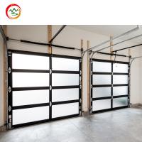 China Automatic Residential Garage Door with 40mm Aluminum Insulated Panels and 5mm Tempered Glass - Remote Control Operation for sale