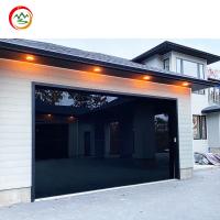China 40mm Aluminum Sectional Glass Garage Door with 5mm Tempered Glass and 1800N Opener Capacity for sale