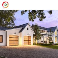 China 40mm Aluminum Sectional Glass Garage Door with 800N-1800N Opener and Remote Control for sale