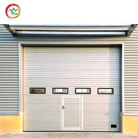 China Vertical Sectional Overhead Industrial Automatic Sliding Door with 600N-1200N Motor Force and 450-550mm Panel Height for sale