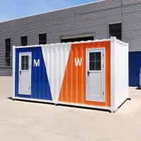 China Customized Portable Mobile Public Toilet Folding Camping Luxury Site Toilet 6000x3000mm for sale