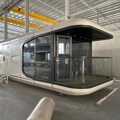 China Customized Steel Space Capsule House for Outdoor Hotels - Modern Prefabricated Structure with Toughened Glass Windows for sale