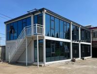 China Customized 20FT 40FT Detachable Container House Steel Sandwich Panel Glass Curtain Wall for sale