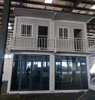 China Customized 20FT 40FT Detachable Container House Steel Sandwich Panel Glass Curtain Wall for sale