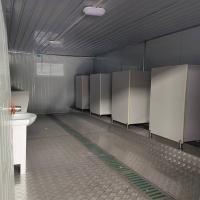 China Sandwich Panel Steel Frame Container Toilet 6058x2438mm for School White Custom Color for sale