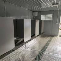 China Sandwich Panel Steel Frame Container Toilet 6058x2438mm for School White Custom Color for sale