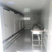 China Prefab Outdoor Bathroom Portable Container Toilet 20ft Single Room 6058mm Steel Frame for sale