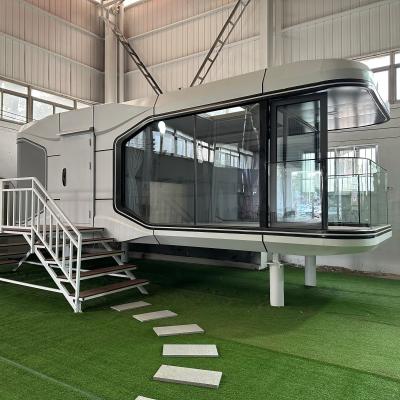 China Modular Prefab Steel Space Capsule Home 30-Year Lifespan Custom Interior Outdoor Hotel for sale