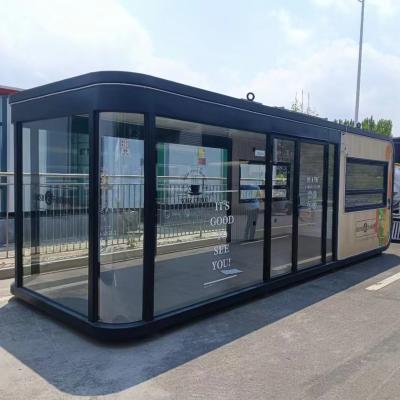 China Modern Prefab Space Capsule Hotel Cabin 8500x3300mm Modular Home with Electricity Lights Custom Color for sale