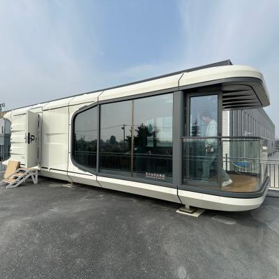 China Waterproof Prefab Modular Space Capsule House 8500x3300mm Steel Frame Living Unit for sale