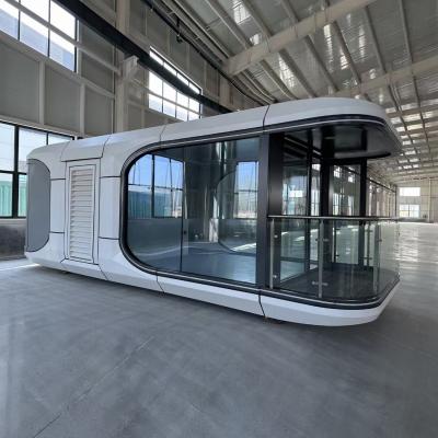 China Steel Frame Modular Capsule Home 8500x3300mm Prefab Container House with Balcony for sale