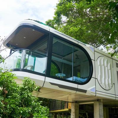 China Custom Space Capsule Container House with 15mm Floor, -40°C to 40°C Temperature Resistance and 120 km/h Wind Rating for sale